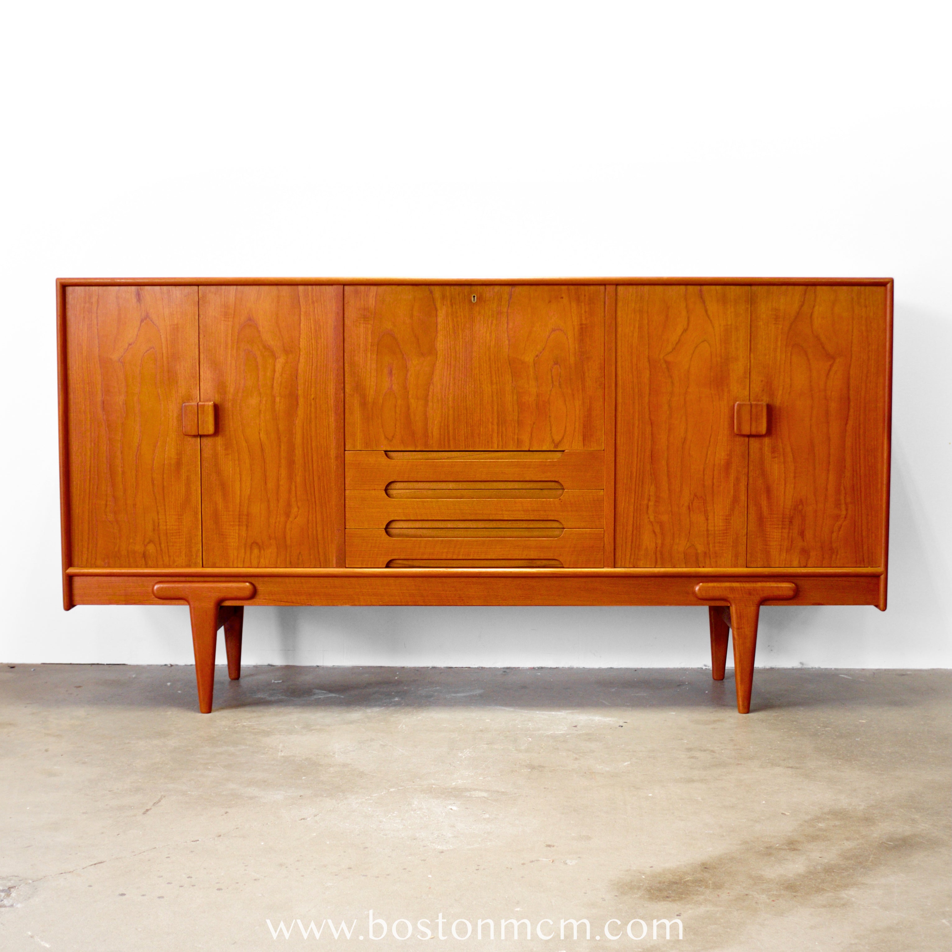 Ivan Gern Møbelfabrik Model #82 Tall Sideboard / Highboard Designed by ...