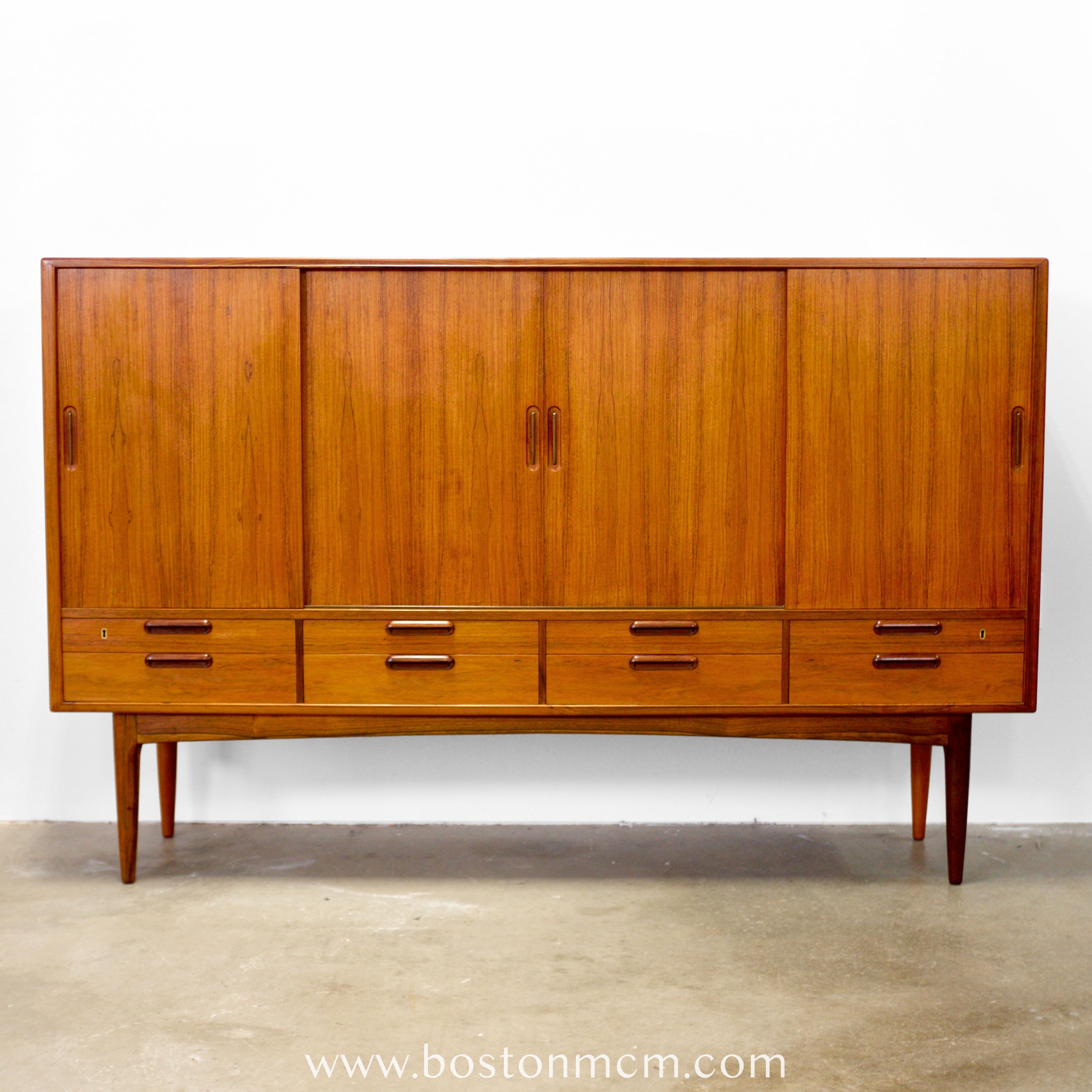 Danish Rosewood Tall Sideboard / Highboard in the style of Johannes A ...