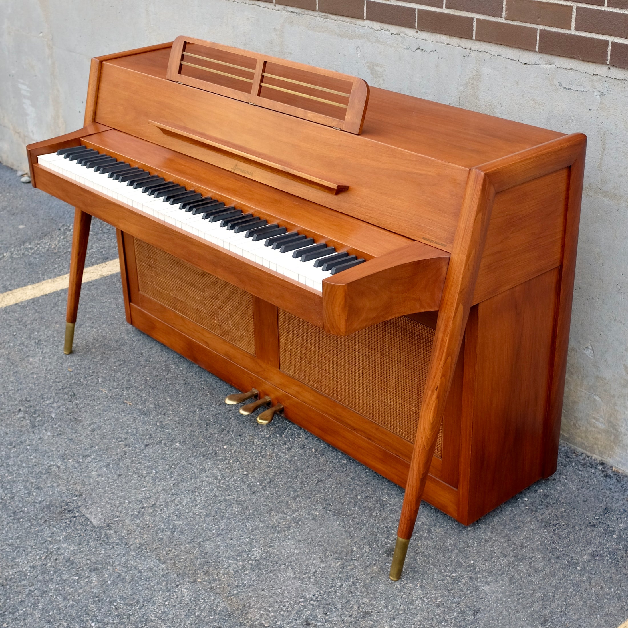 Mid Century Modern Vintage Baldwin "Acrosonic Scandinavian" Spinet ...
