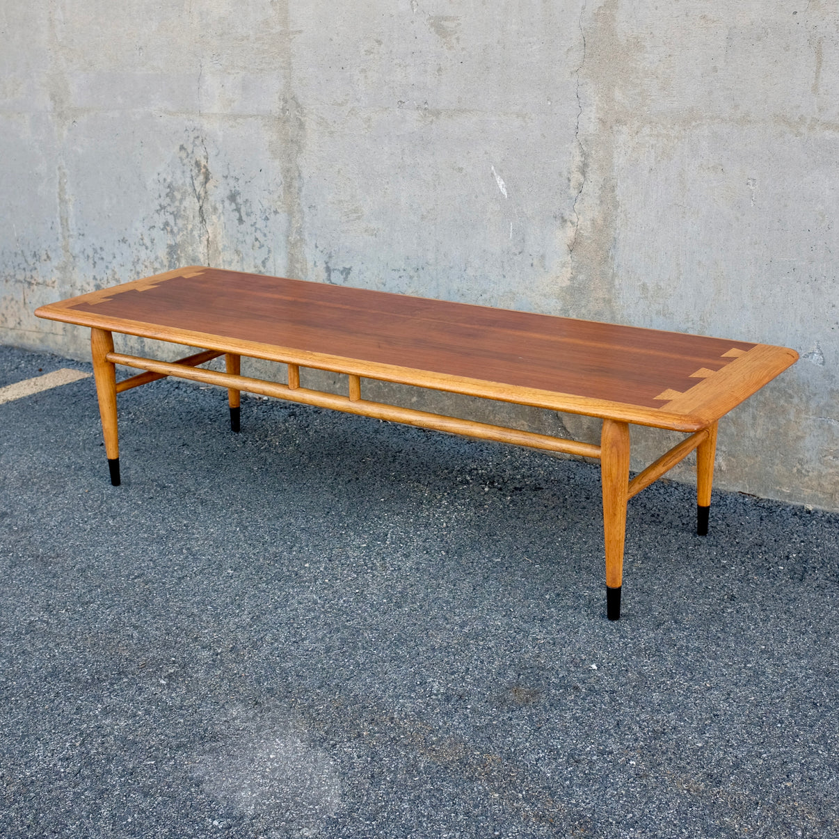 Mid Century Modern Vintage Lane "Acclaim" Walnut and Ash Coffee Table ...