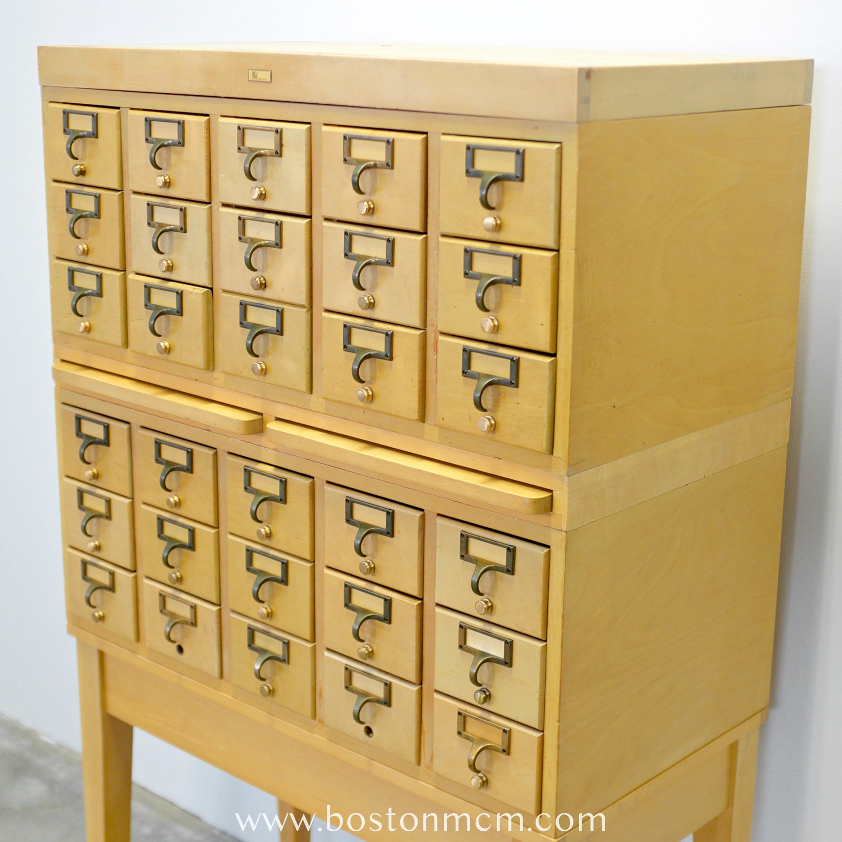 Mid Century Modern Vintage 30 Drawer Library Card Catalog – Boston Mid ...
