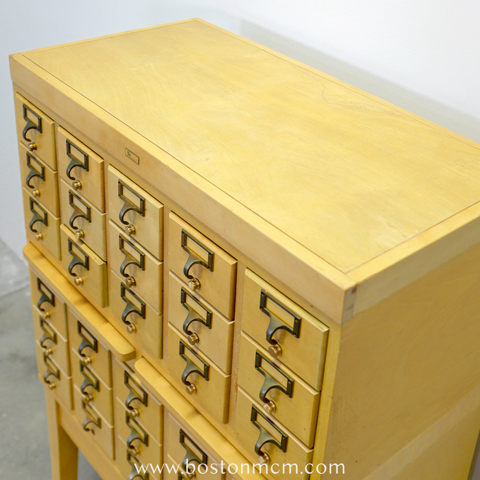 Mid Century Modern Vintage 30 Drawer Library Card Catalog – Boston Mid ...