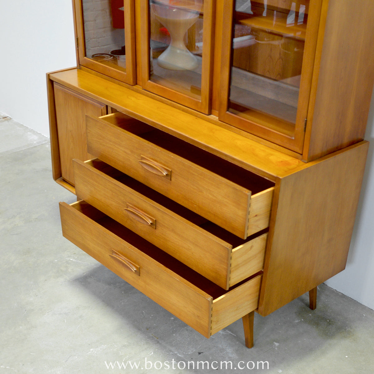 Mid Century Modern Vintage United Furniture "Intermood" Cherry Hutch ...