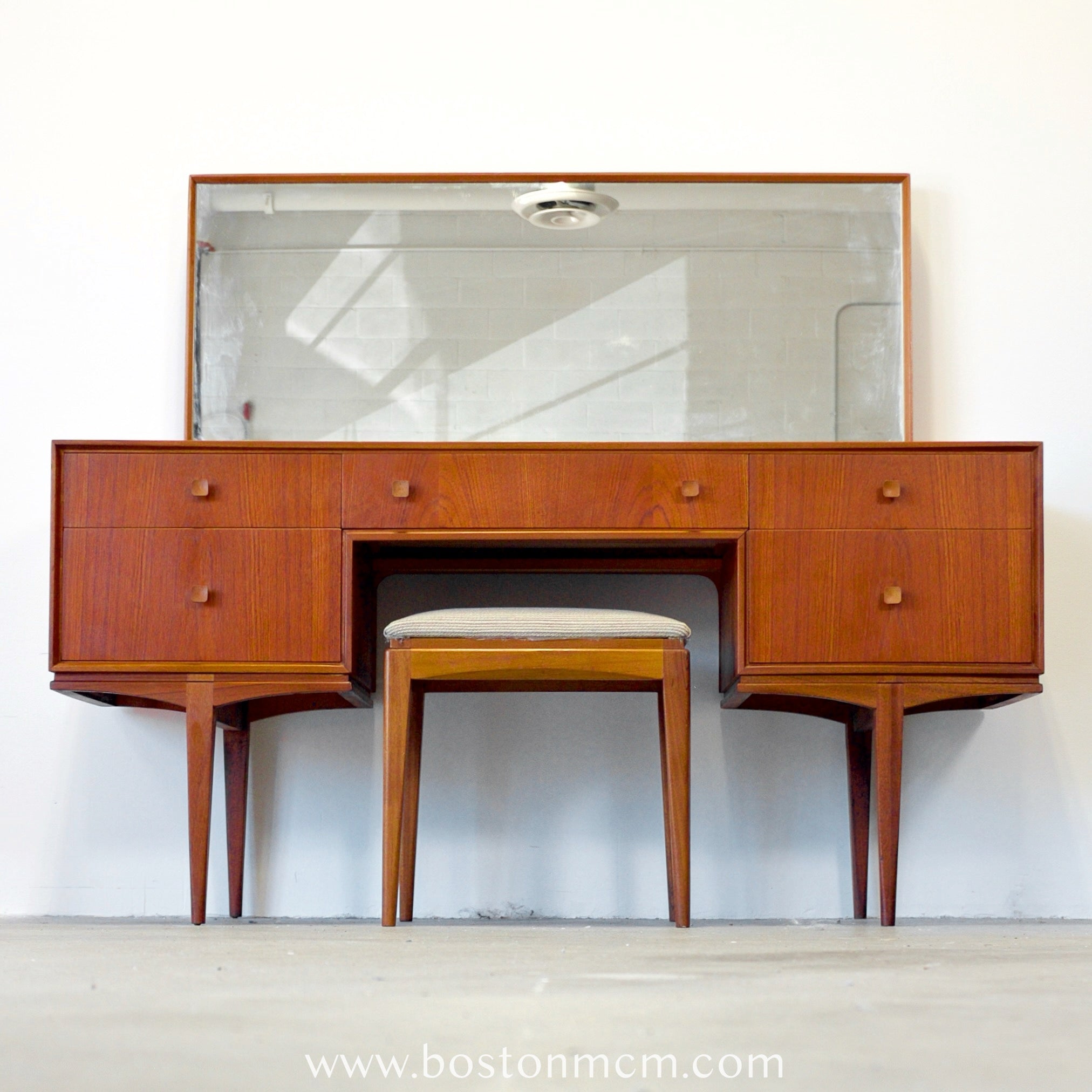 A.H. Mcintosh Vanity / Dressing Table / Desk #2703 & Matching Stool #2 ...